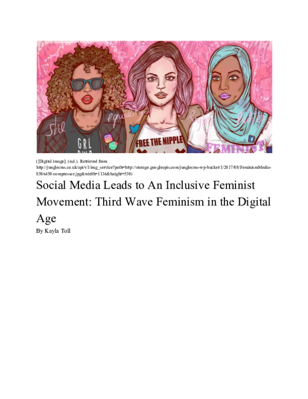 (PDF) Social Media Leads to An Inclusive Feminist Movement- Third Wave ...