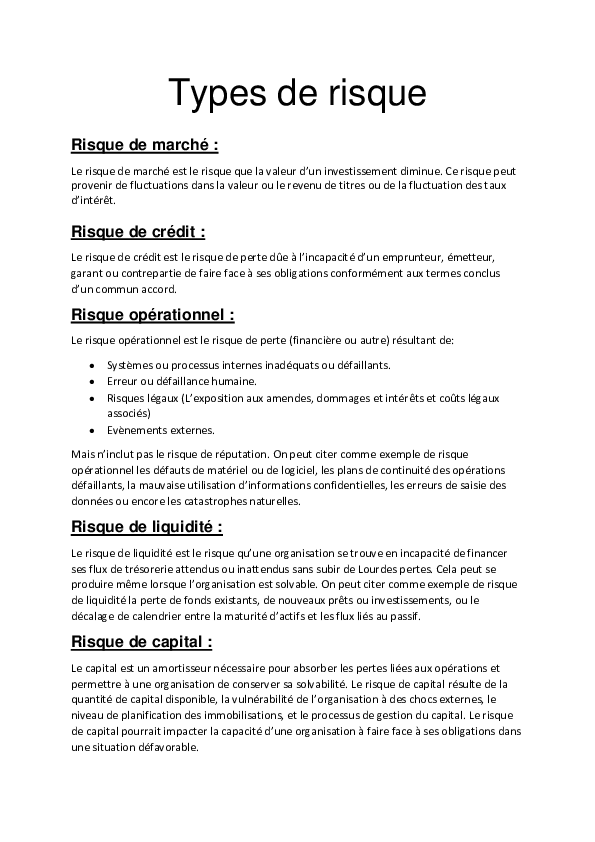 (DOC) Types de risque