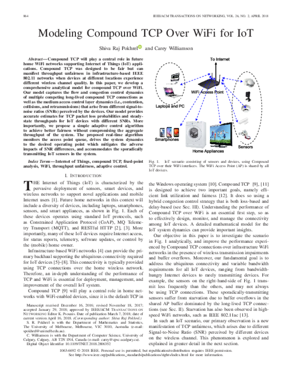 (PDF) Modeling Compound TCP Over WiFi for IoT