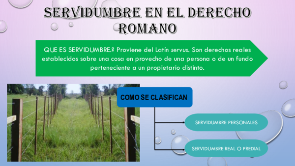 (PPT) SERVIDUMBRE Y USUFRUCTO EN EL DERECHO ROMANO