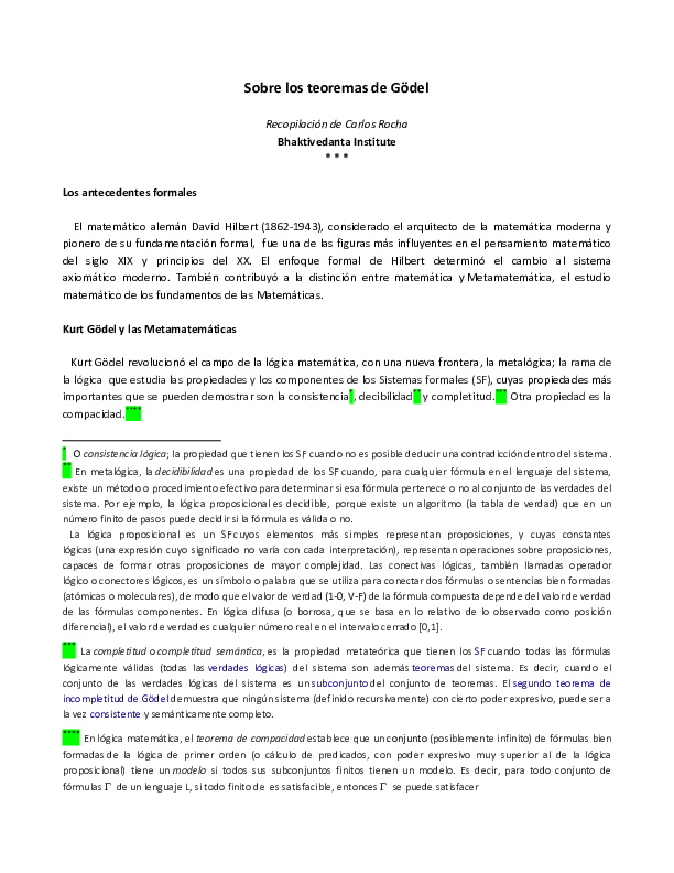 (PDF) Sobre los teoremas de Gödel