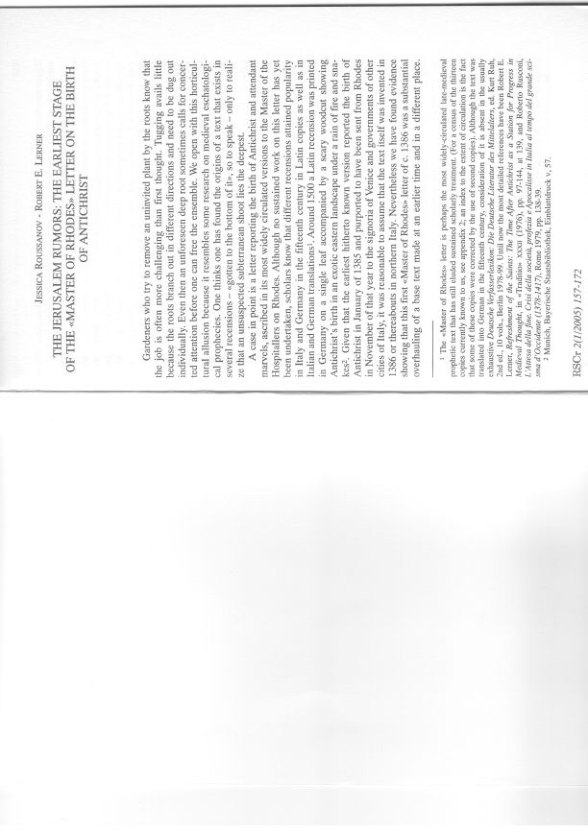 (PDF) The Jerusalem Rumors: The Earliest Stage of 'The Master of Rhodes ...