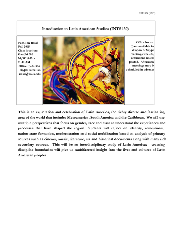 (PDF) Introduction to Latin American Studies
