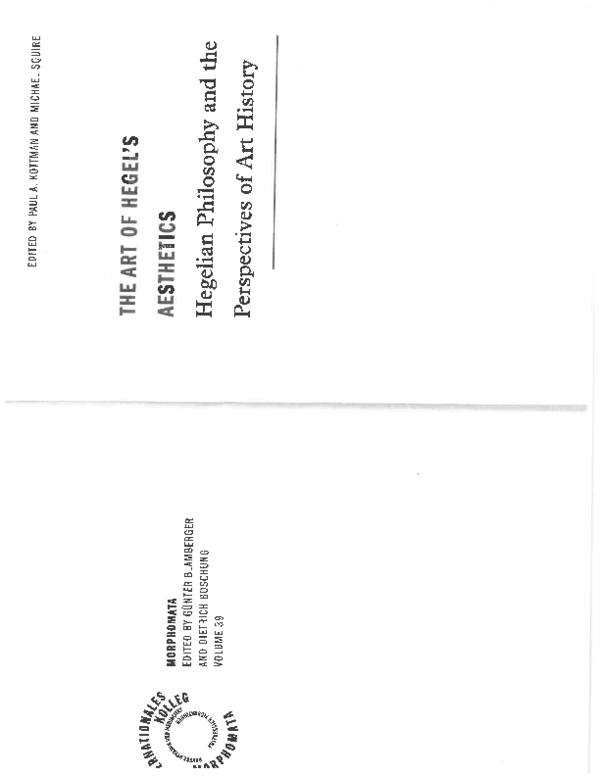 (PDF) Hegel and Shakespeare on the Pastness of Art
