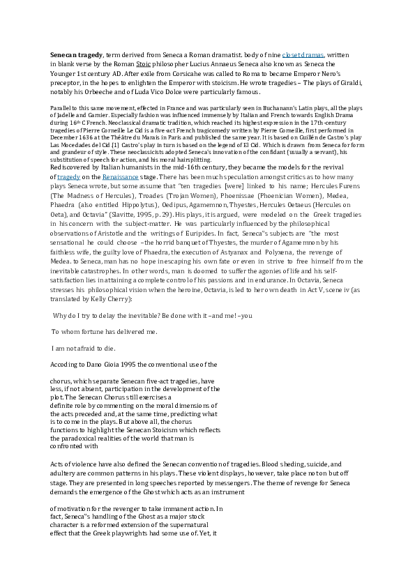 (DOC) Senecan tragedy