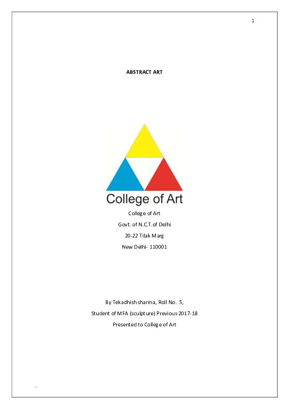 (PDF) Abstract Art