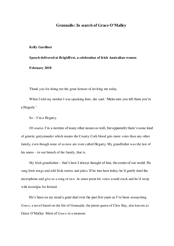 (PDF) Granuaile: In search of Grace O'Malley