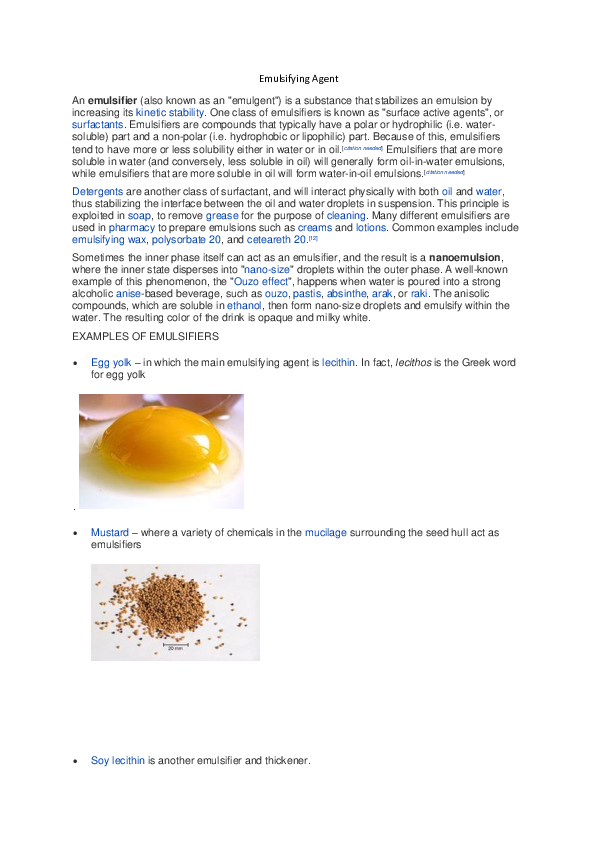 (DOC) Emulsifying Agent
