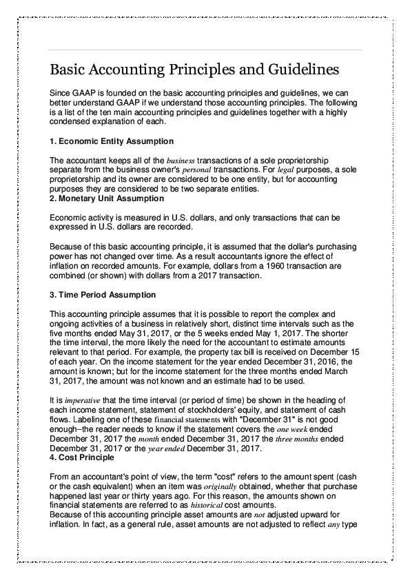 (DOC) Basic Accounting Principles and Guidelines