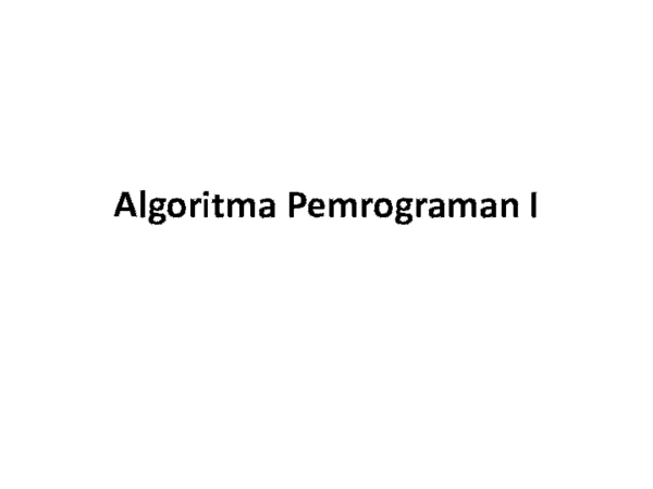 (PDF) Algoritma Pemrograman I | Sari Februani - Academia.edu