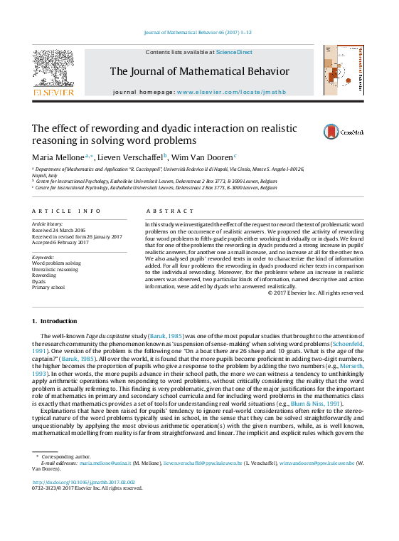 (PDF) The effect of rewording and dyadic interaction on realistic ...