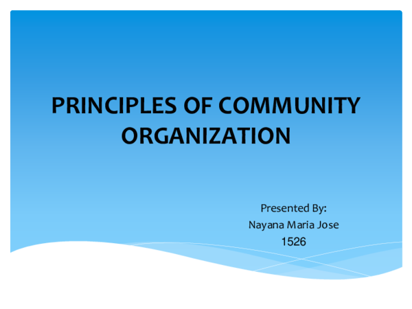(PPT) Community organization