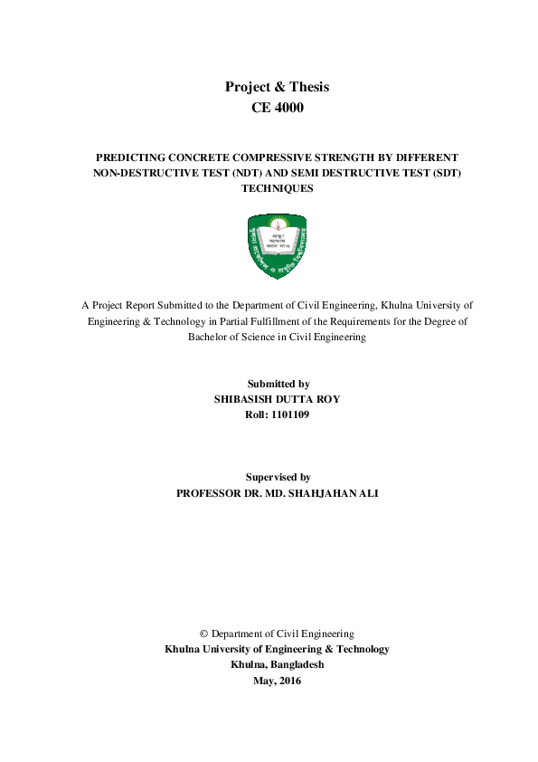 Pdf Predicting Concrete Compressive Strength By Different Non Destructive Test Ndt And Semi