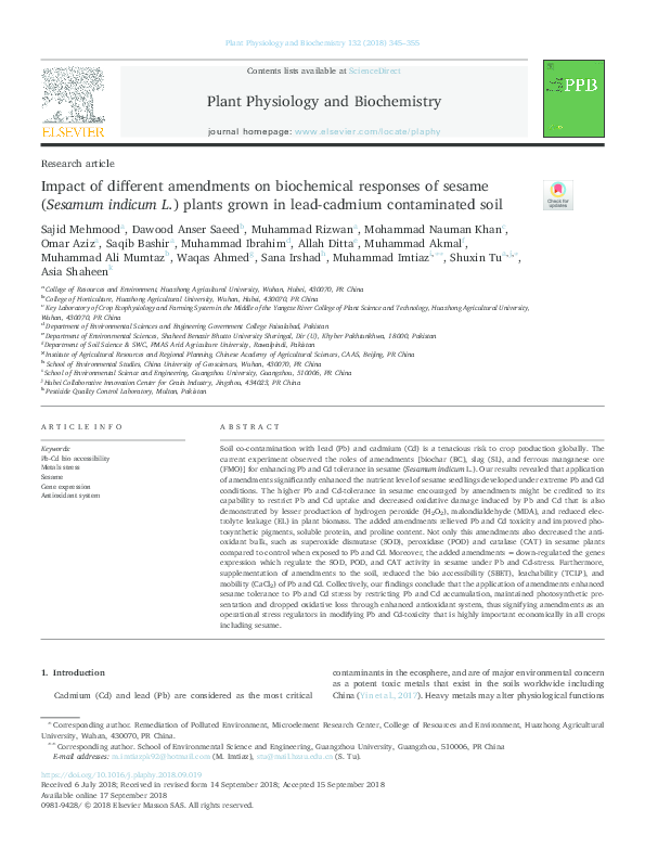pdf-plant-physiology-and-biochemistry-impact-of-different-amendments