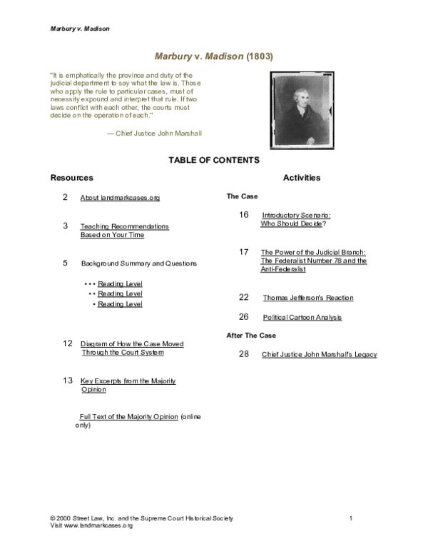 (PDF) Marbury v madison