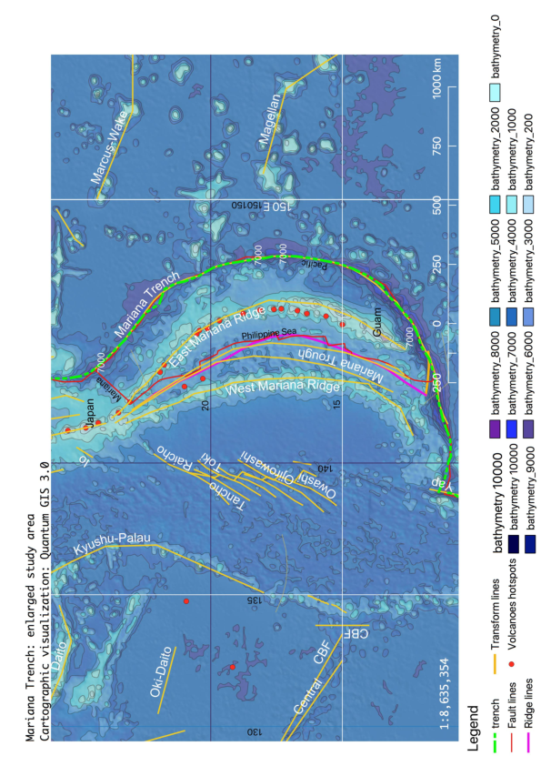 (PDF) Map of the Mariana Trench: Bathymetry. QGIS 3.0