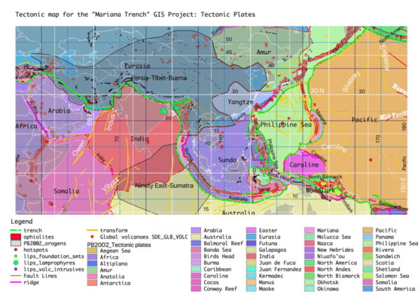 (PDF) Map of the Mariana Trench: Tectonic Plates. QGIS 3.0