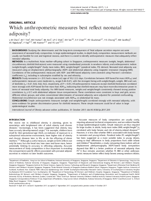 (PDF) Chen et al. 2017 Which anthropometric measures best reflect ...