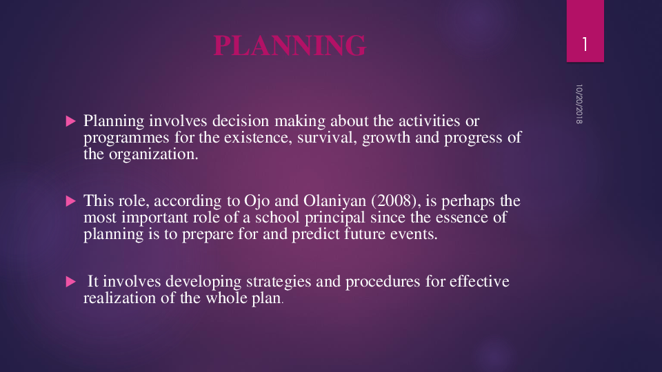 (PPT) MANAGEMENT FUNCTION (PLANNING)