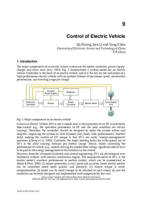 (PDF) Control of Electric Vehicle