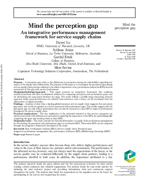 (PDF) Mind the perception gap: An integrative performance management ...