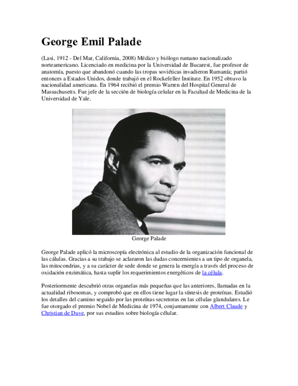 (PDF) George Emil Palade