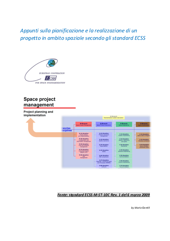 (PDF) Project planning and implementation according ECSS-ST-M-10C standard