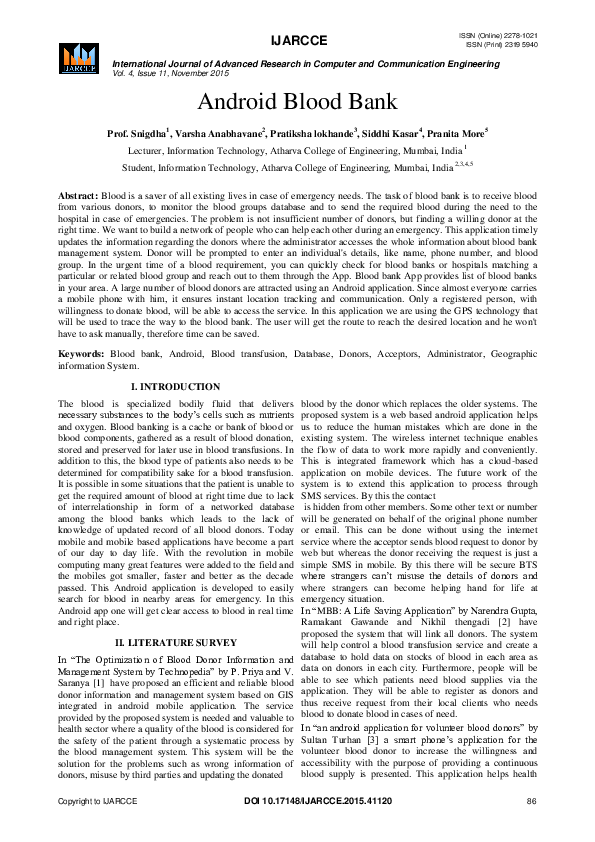 (PDF) Android Blood Bank