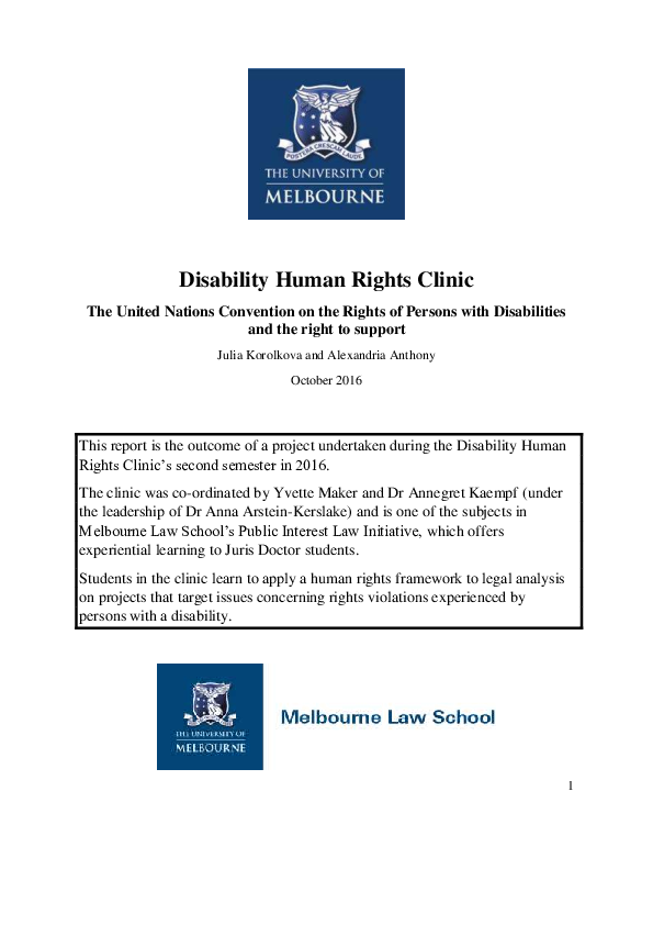 (PDF) The United Nations Convention on the Rights of Persons with ...