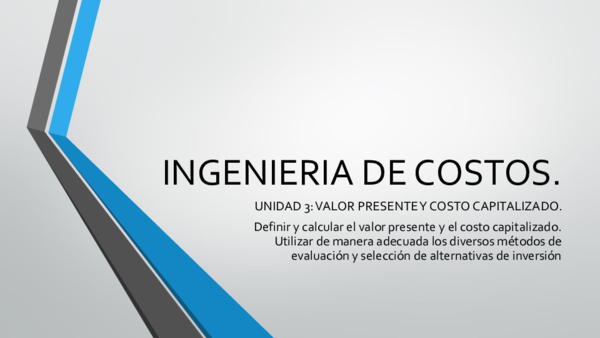 (PPT) INGENIERIA DE COSTO UNIDAD 3