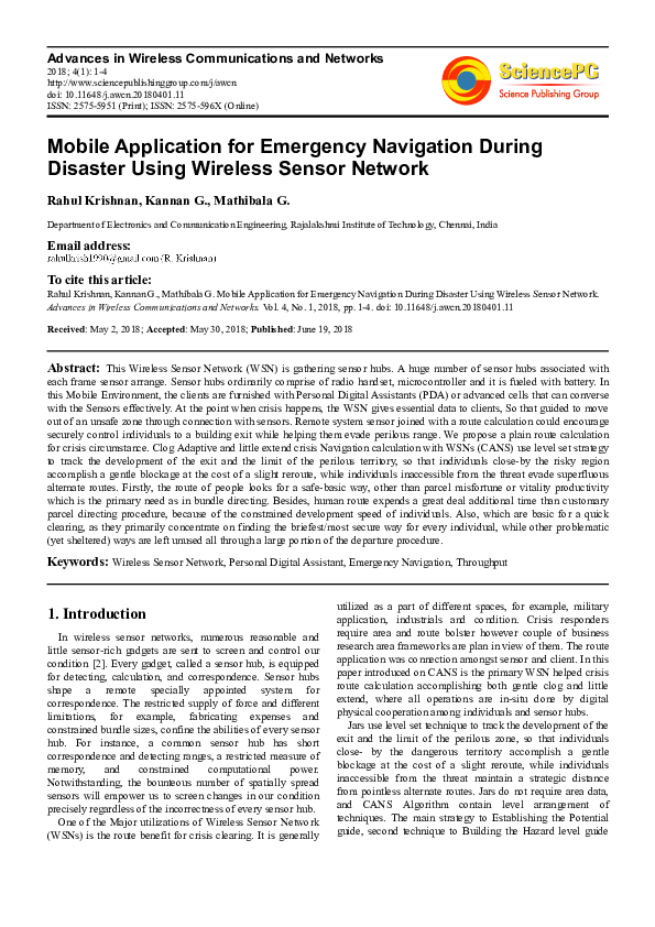 (PDF) Mobile Application for Emergency Navigation During Disaster Using ...