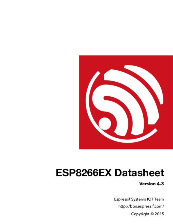 (PDF) ESP8266EX Datasheet