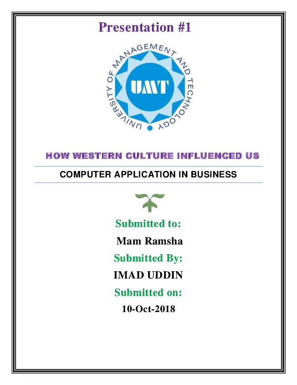 (DOC) COMPUTER APPLICATION IN BUSINESS Submitted to