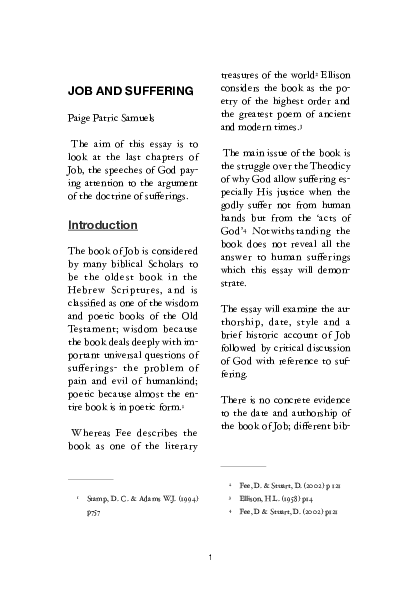 (PDF) JOB AND SUFFERING