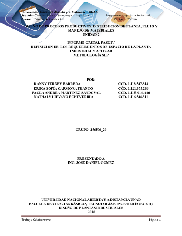 (DOC) DISEÑO DE PROCESOS PRODUCTIVOS, DISTRIBUCION DE PLANTA, FLUJO Y MANEJO DE MATERIALES ...