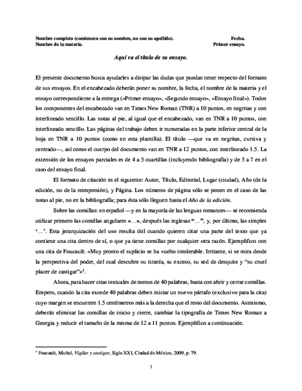 (DOC) Plantilla de formato para ensayo