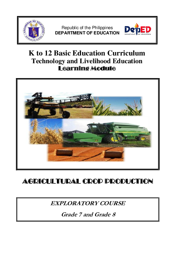 (PDF) K to 12 Basic Education Curriculum Technology and Livelihood Education