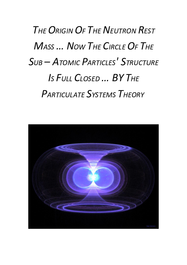 (DOC) THE ORIGIN OF THE NEUTRON REST MASS … NOW THE CIRCLE OF THE SUB ...