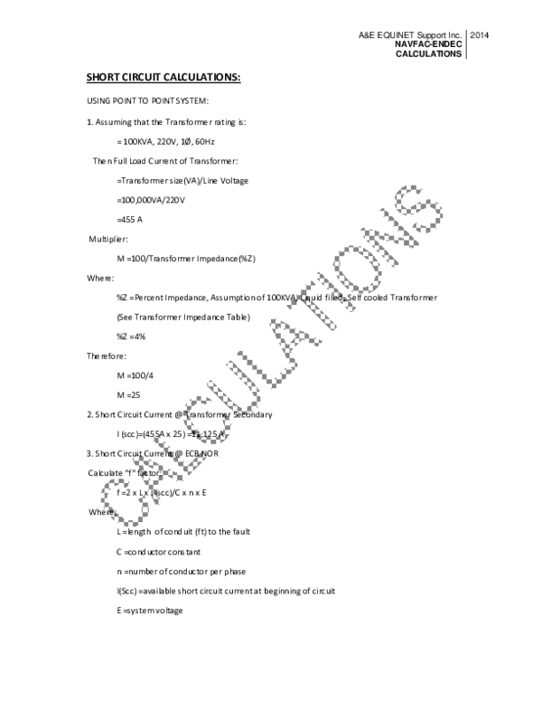 (PDF) SHORT CIRCUIT CALCULATIONS: USING POINT TO POINT SYSTEM | Ronell ...