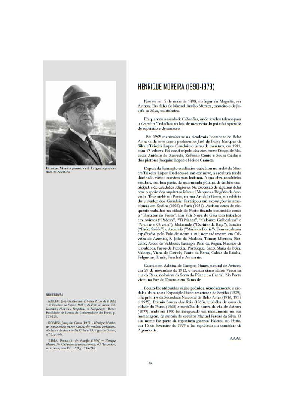 (PDF) HENRIQUE MOREIRA (1890-1979) - ESCULTOR
