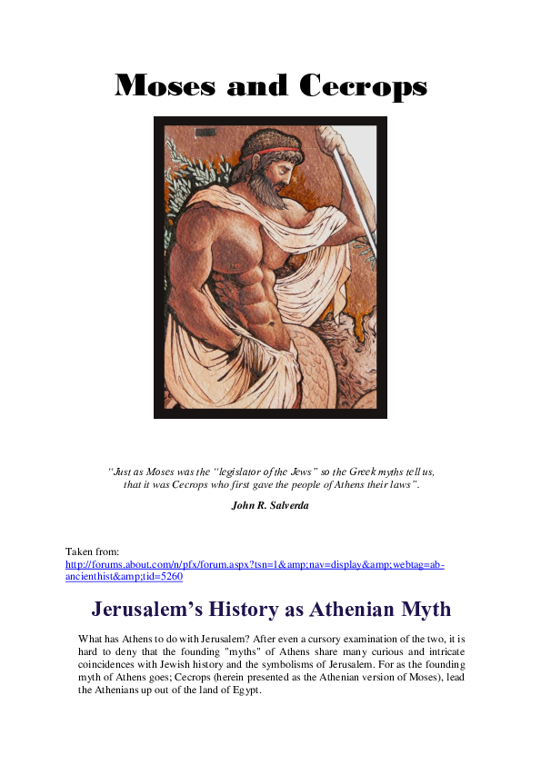 (DOC) Moses and Cecrops