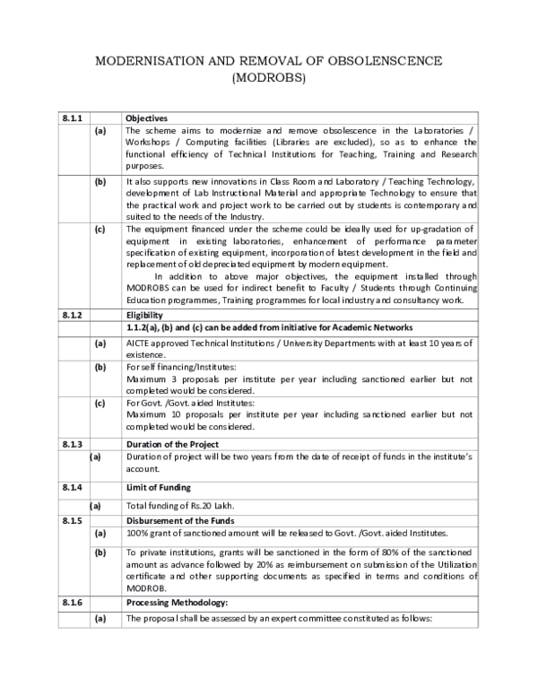 (PDF) MODERNISATION AND REMOVAL OF OBSOLENSCENCE (MODROBS