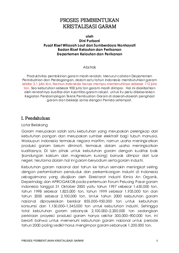 (PDF) PROSES PEMBENTUKAN KRISTALISASI GARAM PROSES PEMBENTUKAN ...