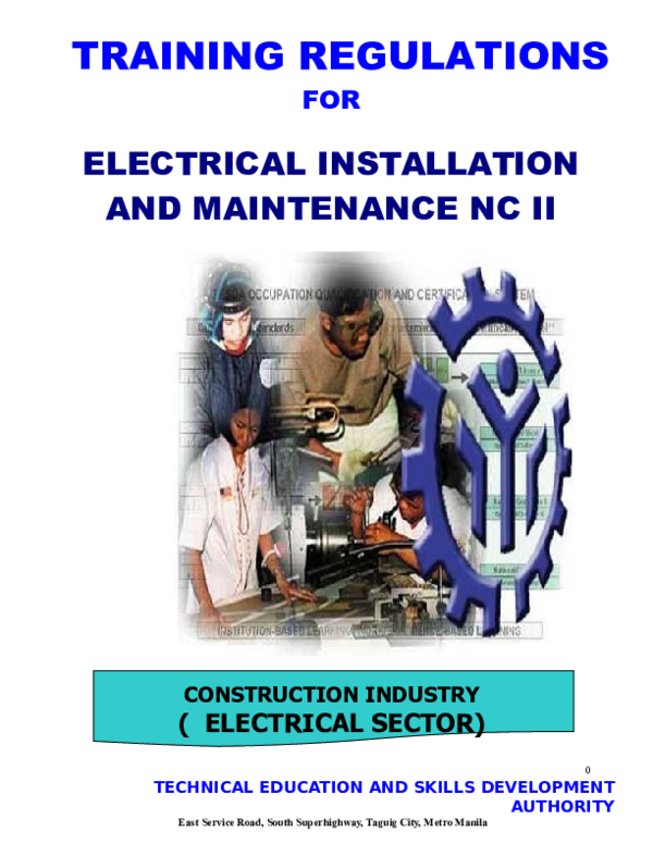 (DOC) TR-Electrical Installation and Maintenanace NC II (retitled ...