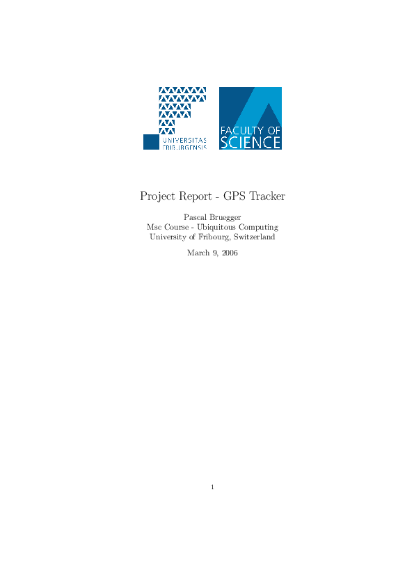 (PDF) Project Report -GPS Tracker