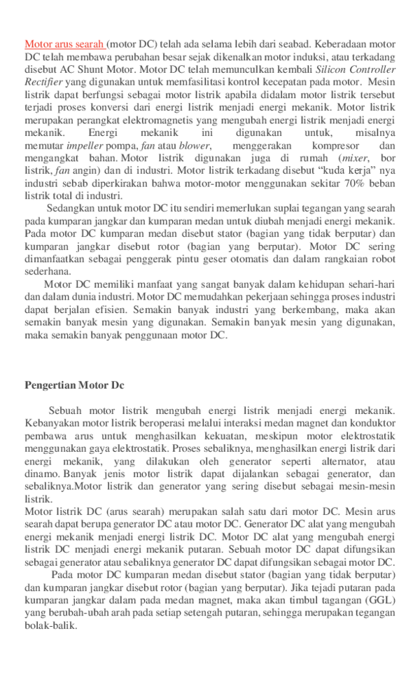 (PDF) Motor arus searah