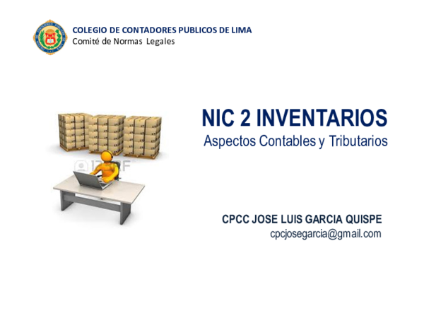 (PDF) NIC 2 INVENTARIOS Aspectos Contables y Tributarios