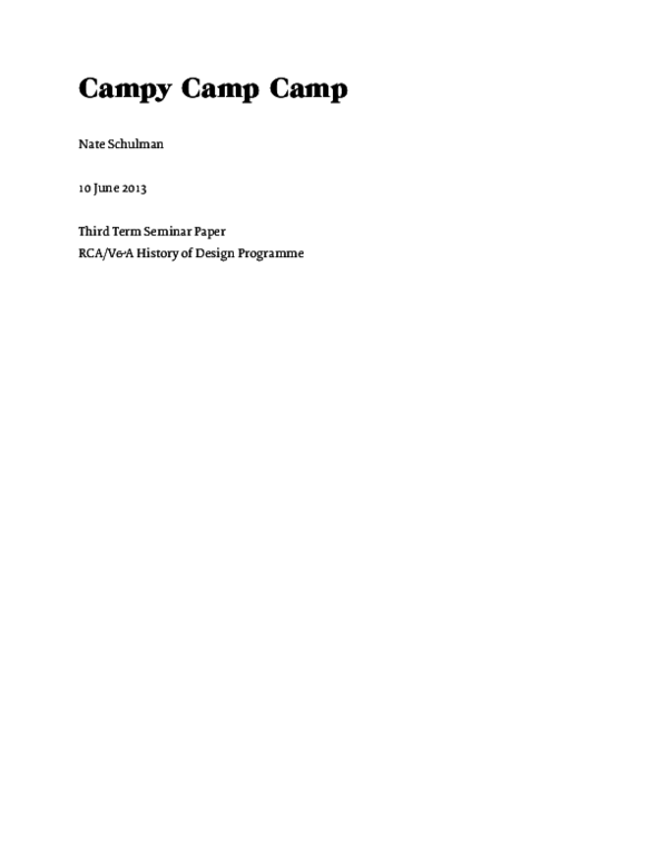 (PDF) Campy Camp Camp