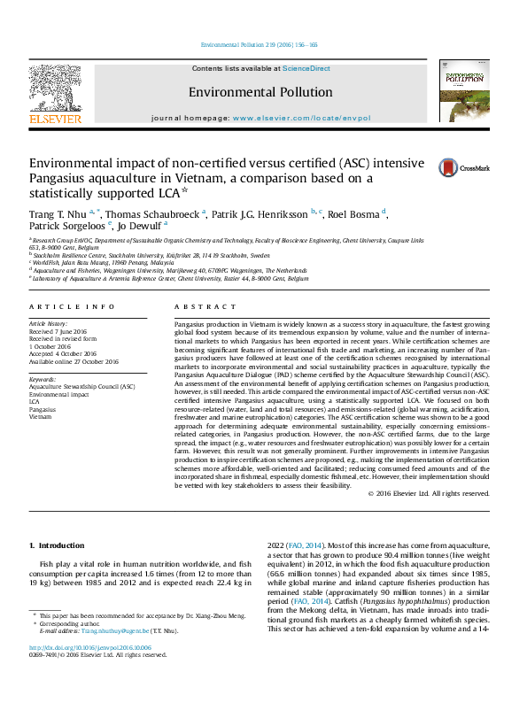 (PDF) Environmental impact of non-certified versus certified (ASC ...