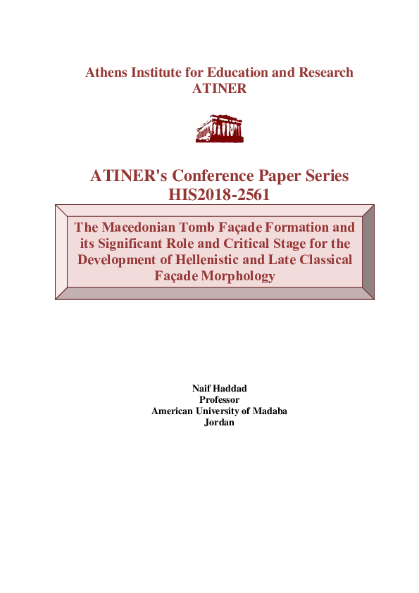 (PDF) Athens Institute for Education and Research ATINER ATINER's ...